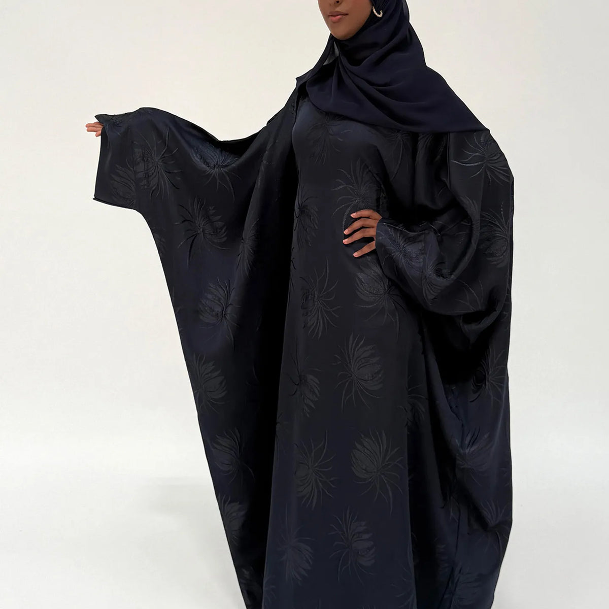 Luna- Navy 2 Piece Butterfly Abaya – Modora UK