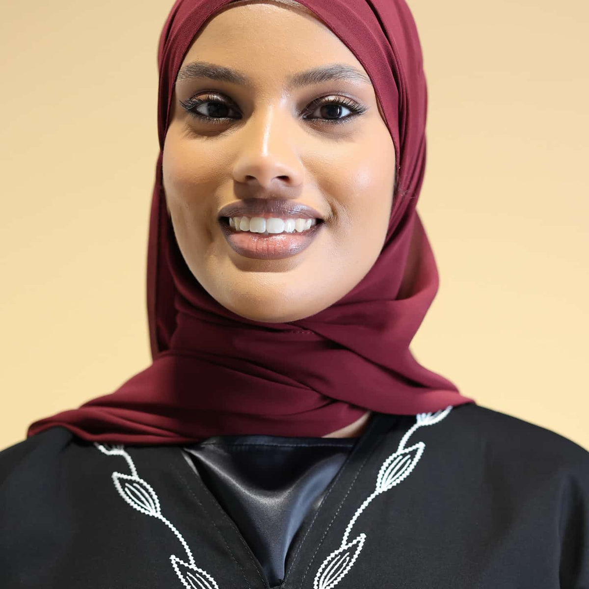 Maroon Chiffon Scarf – Modora UK