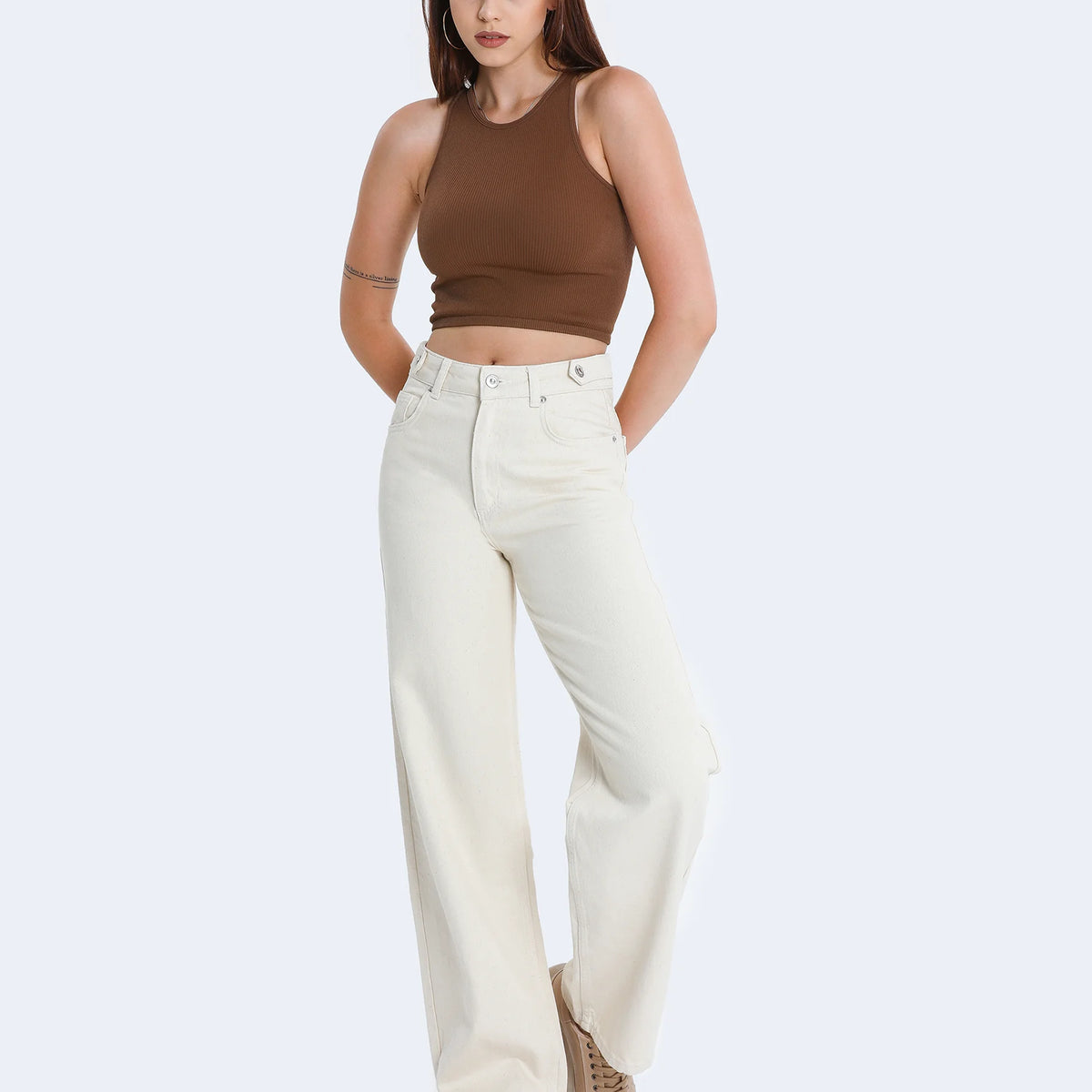 White Wide Leg Jeans UK | Pair of White Jeans for Women – Modora UK